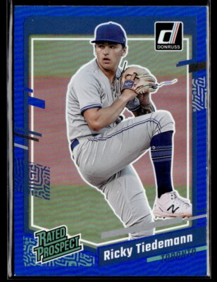 2023 Donruss Holo Blue Ricky Tiedemann Rookie Toronto Blue Jays #35 | eBay