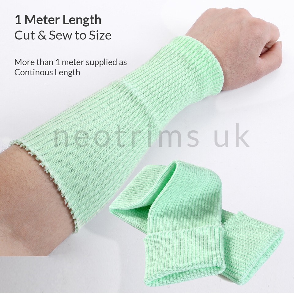Knit Rib Cuff Stretch Ribbed Fabric Cuffing Trim Revamp Clothing Jacket ...