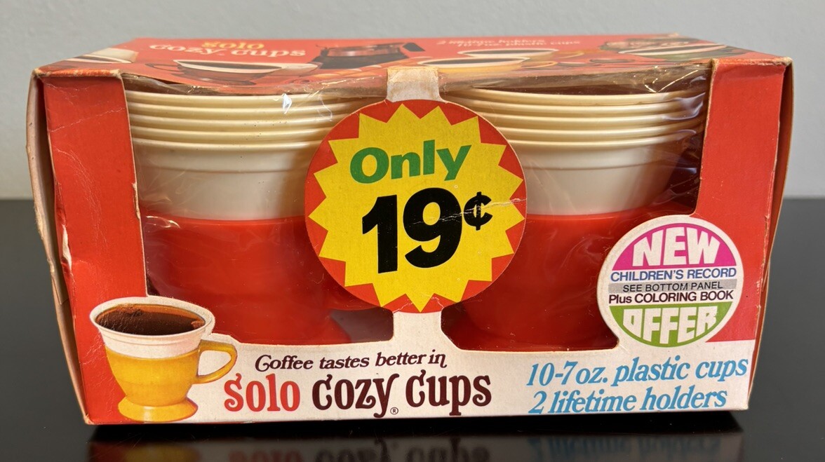 VTG Solo Cozy Cups 2 Orange Lifetime Holders 10 7 Oz Plastic Cups 19 ...