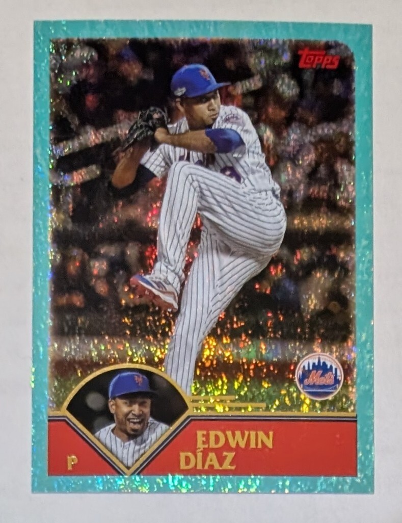Edwin Diaz 2023 Topps Archives #270 Aqua Sparkle Foil /75 Price Guide ...