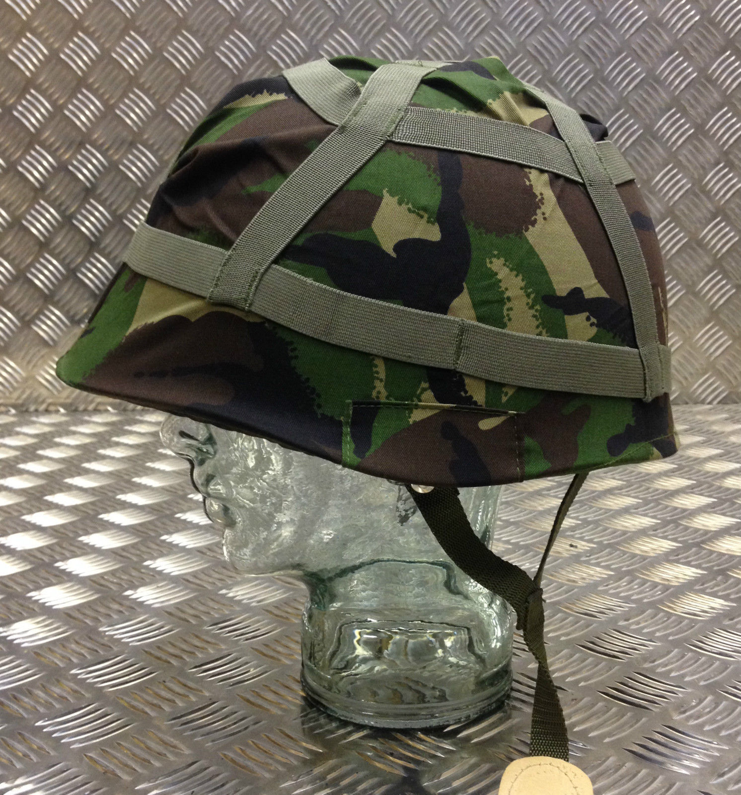 Genuine British Army Woodland Camo DPM Helmet Cover. Size Adjustable ...