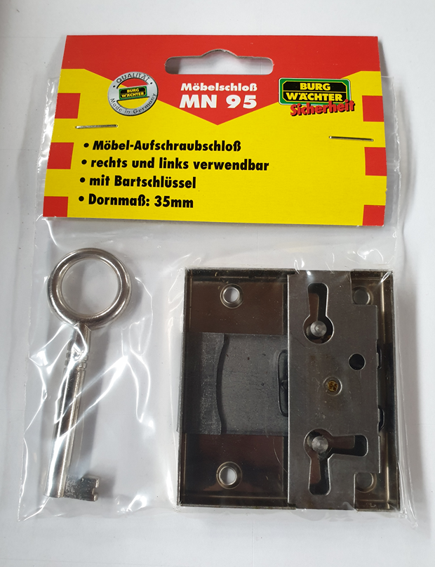 BURG WATCHER RIM LOCK 25MM BACKSET - MADE IN GERMANY ART. MN 95.25 SB ...