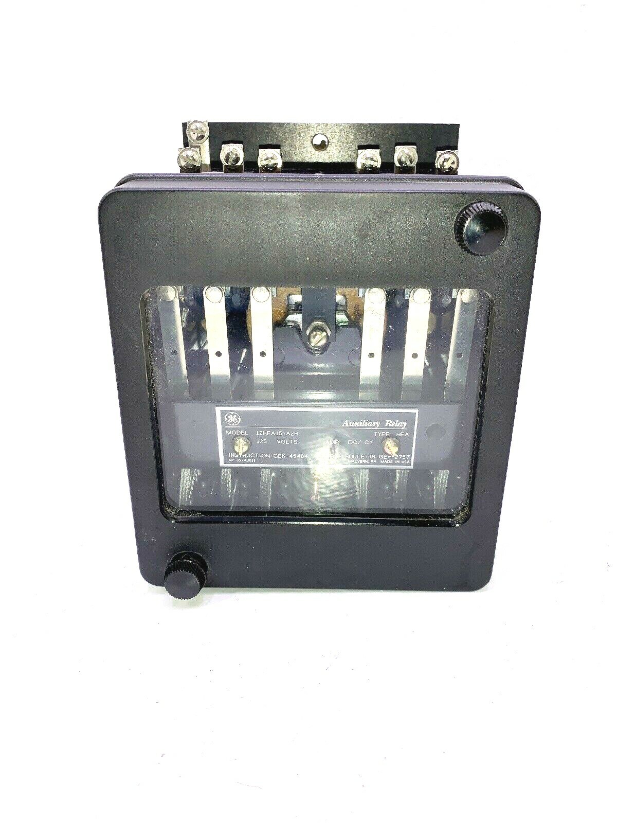 GE General Electric 12HFA151A2H Auxiliary Relay Type HFA 125 Volt DC | eBay