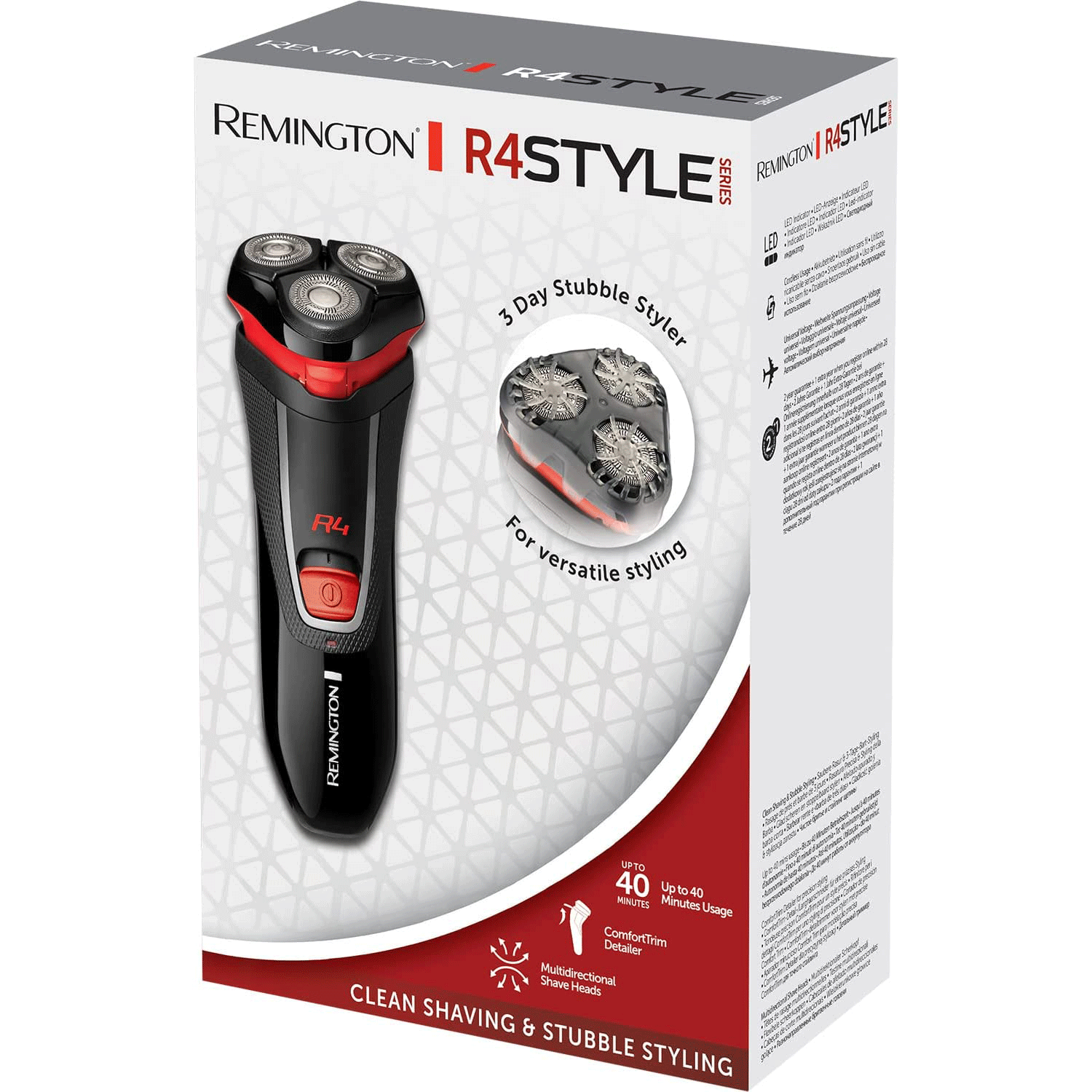 Remington Style R4 Cordless Shaver Rechargeable Electric Razor Pop-up ...
