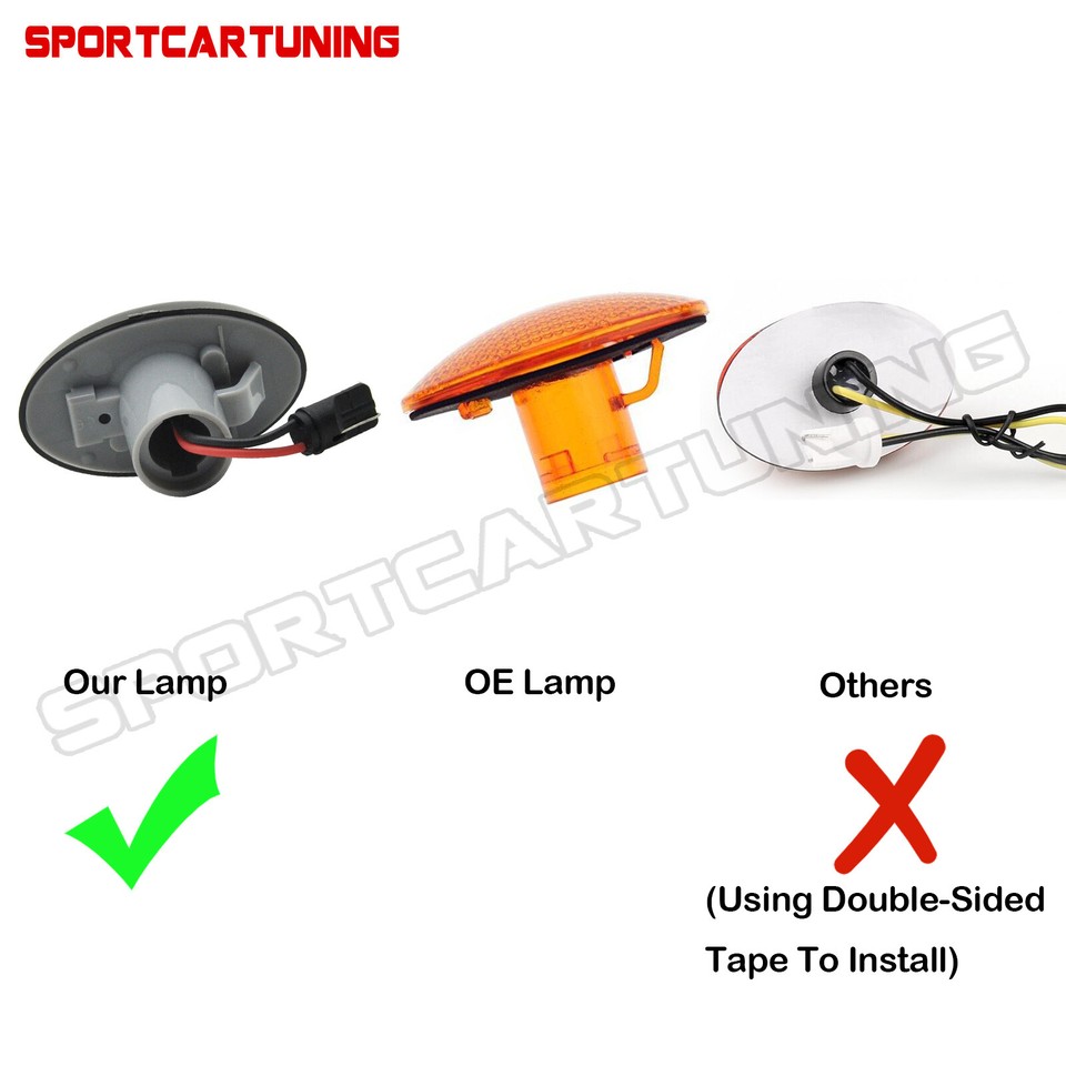 For 99-10 Ford F350 F450 F550 Dually Bed LED Fender Side Marker Lights ...