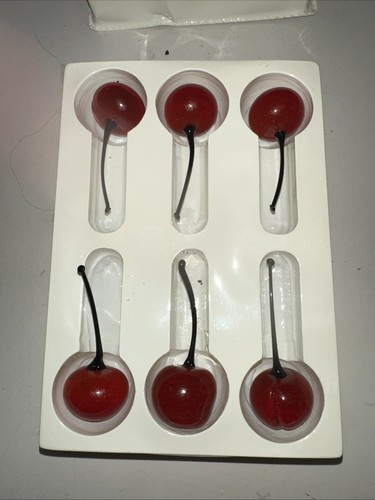 VINTAGE Murano Hand Blown Glass Cherries with Black Stems Set of 12 | eBay