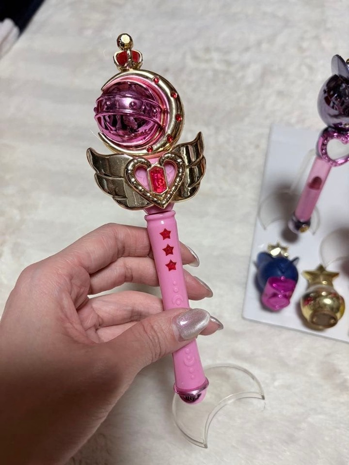 Sailor Moon Capsule Toy Set 11 Pieces Pink Gold Purple Magic Wand Style ...