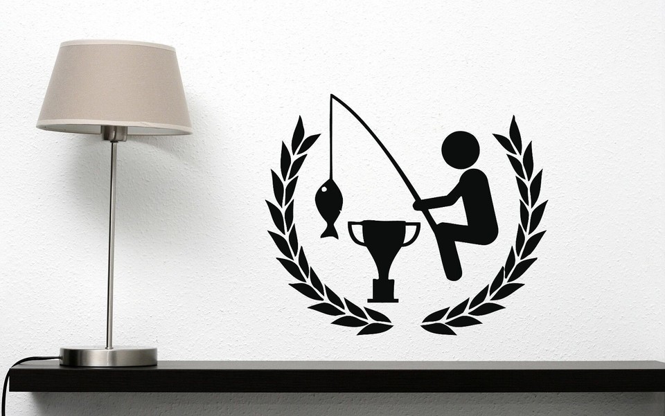 Wall Sticker Vinyl Decal Catch Fish Sport Hobby Passion Tackle Rod ...