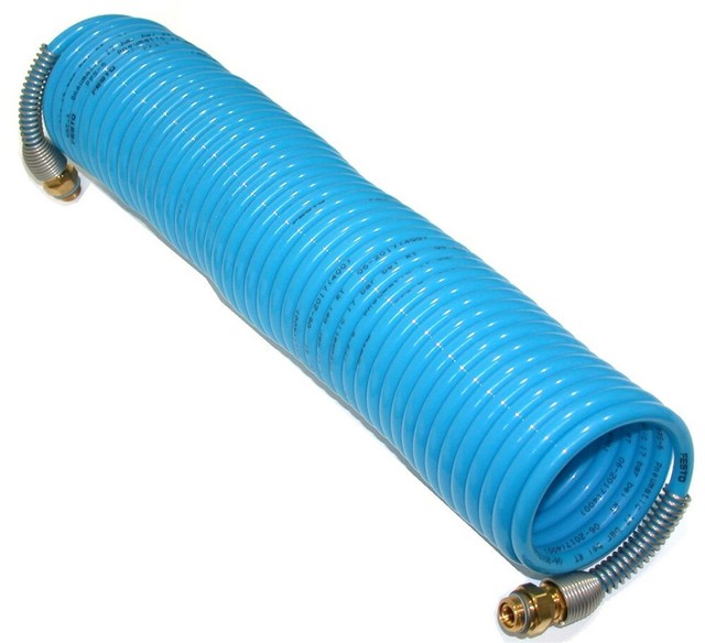 19796 Festo Spiral Plastic Tubing Pps-6-7 5-1/4-bl OD 7 8mm X ID 6 2mm ...