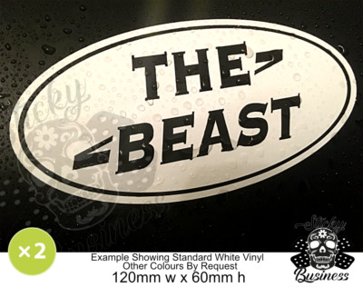 THE BEAST Landrover Car stickers x2 one life DEFENDER 4x4 off road ...