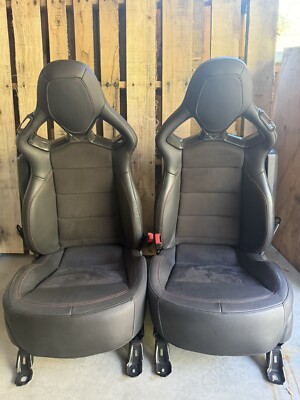 C7 Z06 Corvette Competition Seats, Black Leather, Black Suede With Red ...