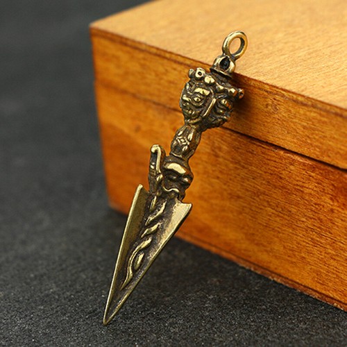 Solid Brass Demon Subduing Pestle pendant Figurine Statue Ornament ...