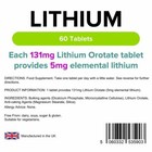 Lindens Lithium 5mg Tablets from Lithium Orotate 131mg for Mood and ...