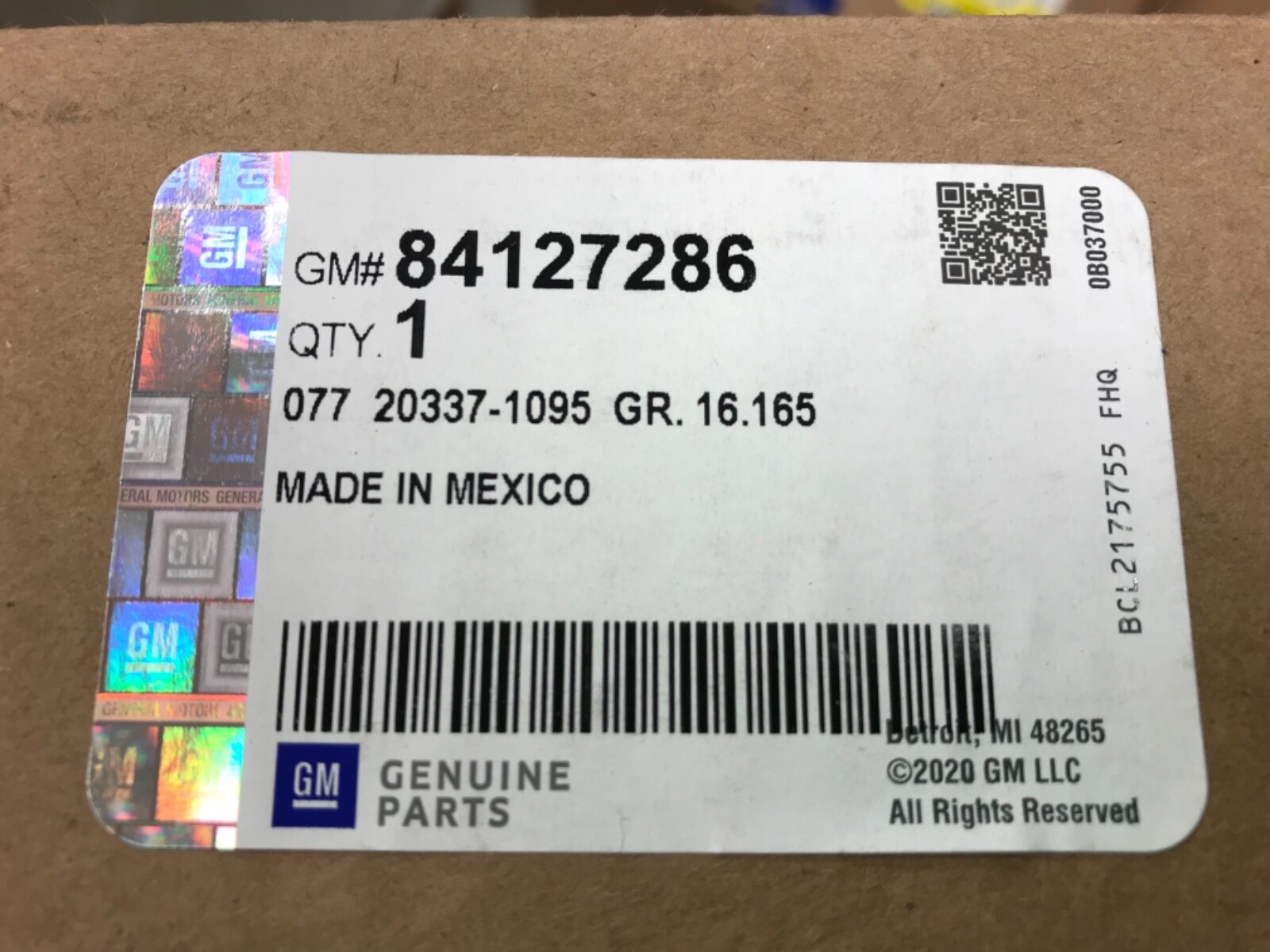 84127286 OEM GM Front Left Door Trim Panel | Titanium | Clips Included ...