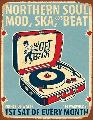 Vintage Retro Northern Soul Dancing Ska Mod Beat Music Pub Man Cave ...