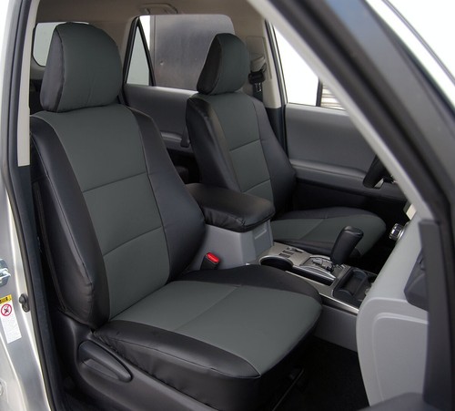 TOYOTA 4RUNNER 2003-2009 CUSTOM 2 FRONT LEATHERETTE SEAT COVERS BLACK ...