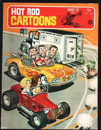 Hot Rod Cartoons #44 1972-Petersen-Race car & hot rod comics-2 binder ...