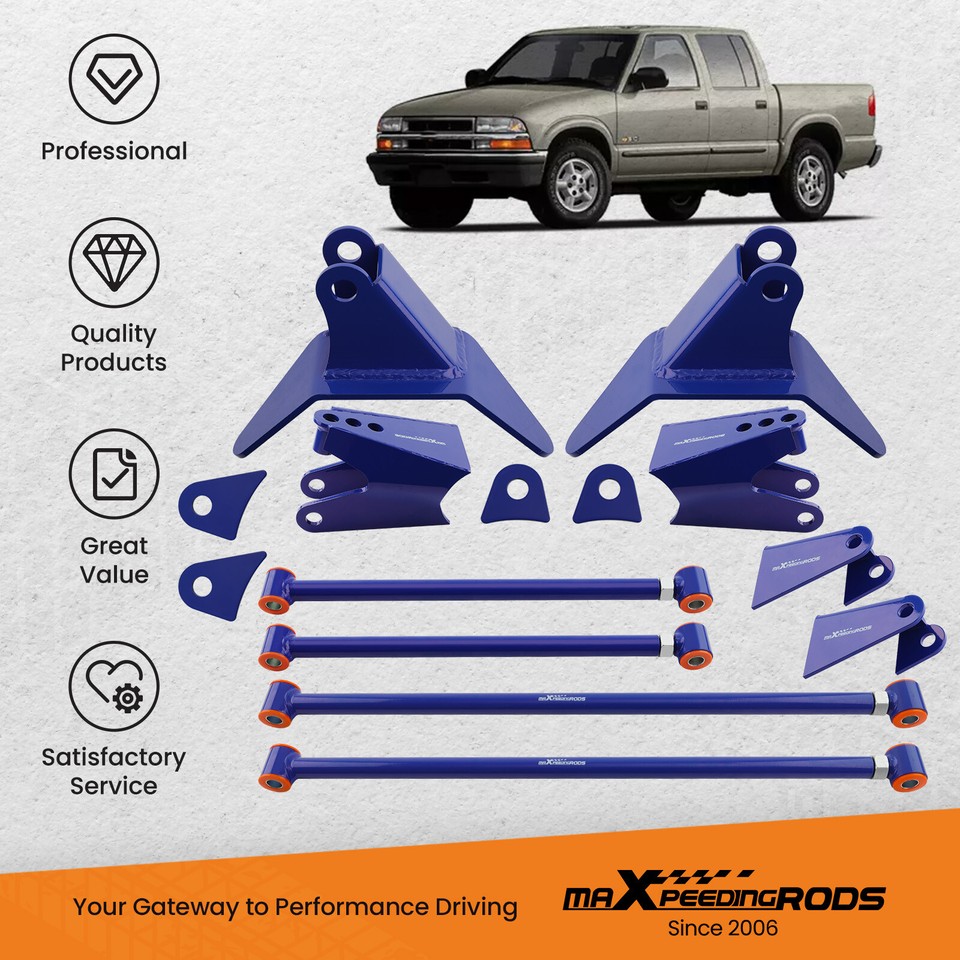 Rear Triangulated 4 Link Suspension Kit For Chevrolet S10 1994-2004 ...