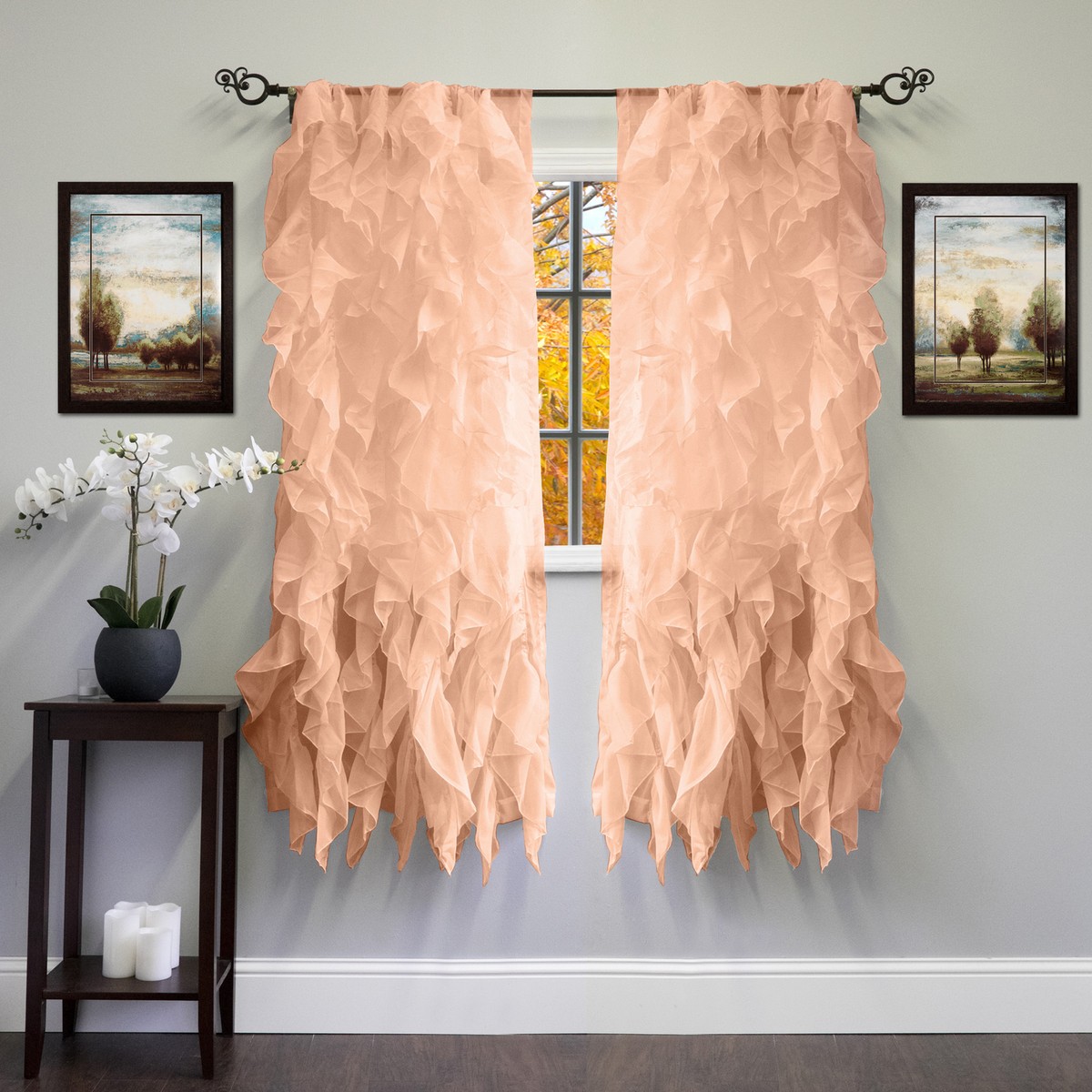 Sheer Ruffled Curtains