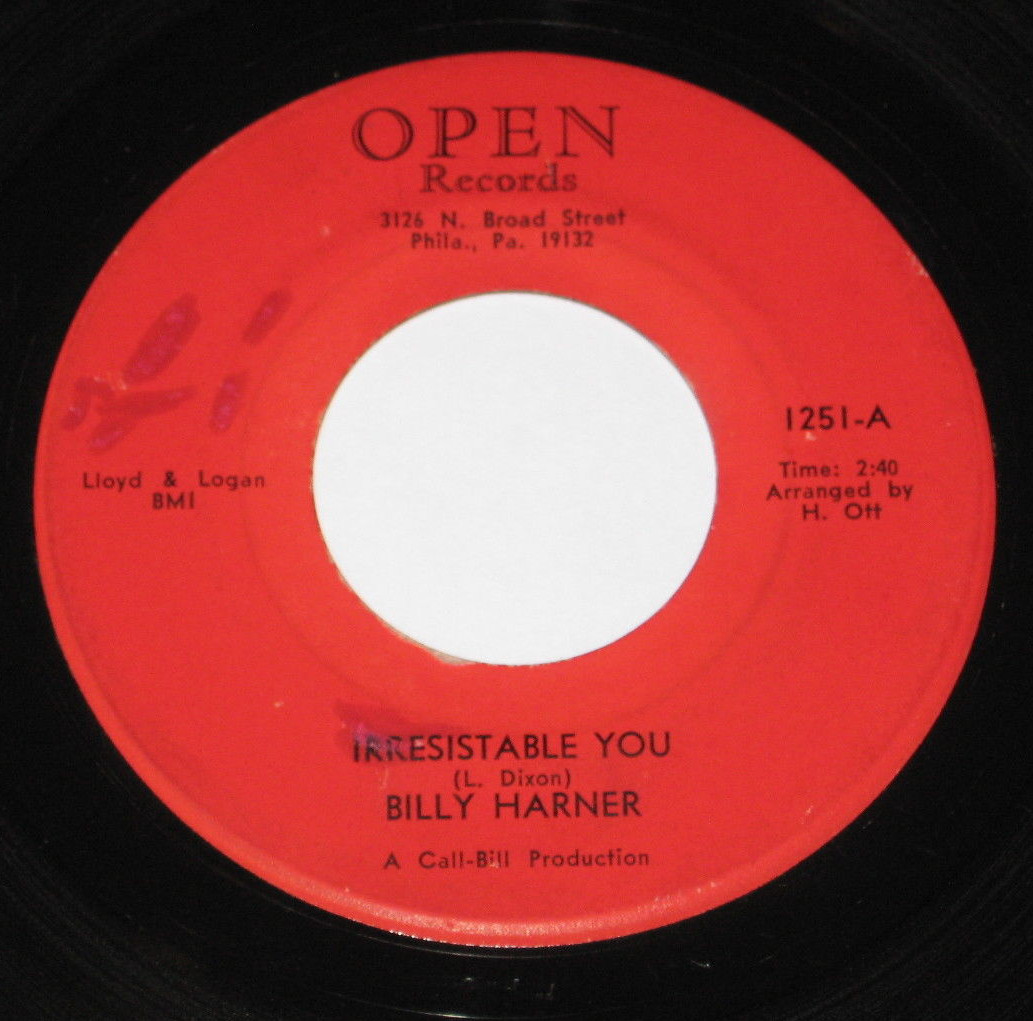 Billy Harner 7" 45 HEAR NORTHERN SOUL Irresistable You OPEN #1251 Honky ...