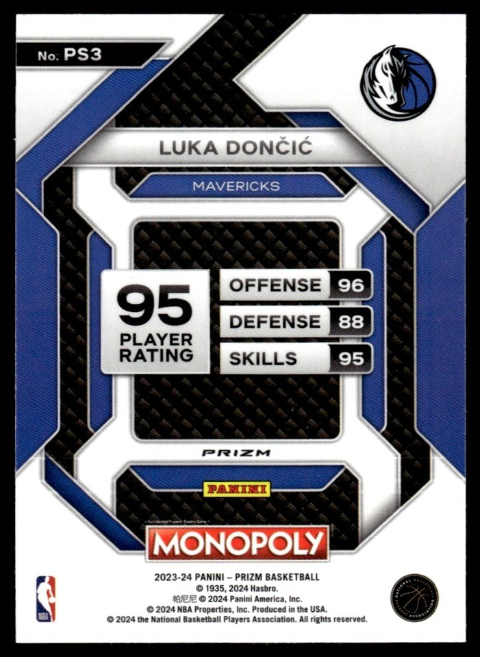 2023-24 Prizm Monopoly Purple Wave Luka Doncic Dallas Mavericks #PS3 | eBay