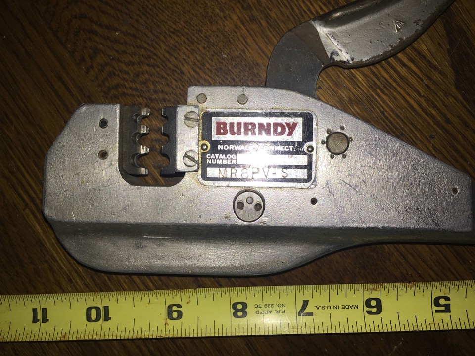 Burndy Crimp Tool Cat. No. MR8PV S | eBay