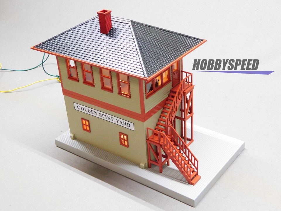 MTH GOLDEN SPIKE YARD SWITCH TOWER O GAUGE crossing watch train 30 ...