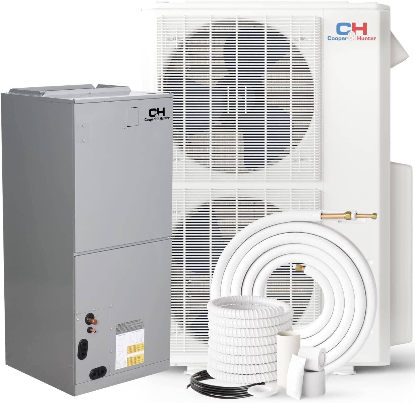60000 BTU Ducted Multi Position AHU Mini Split Heat Pump AC 17 SEER 5 ...