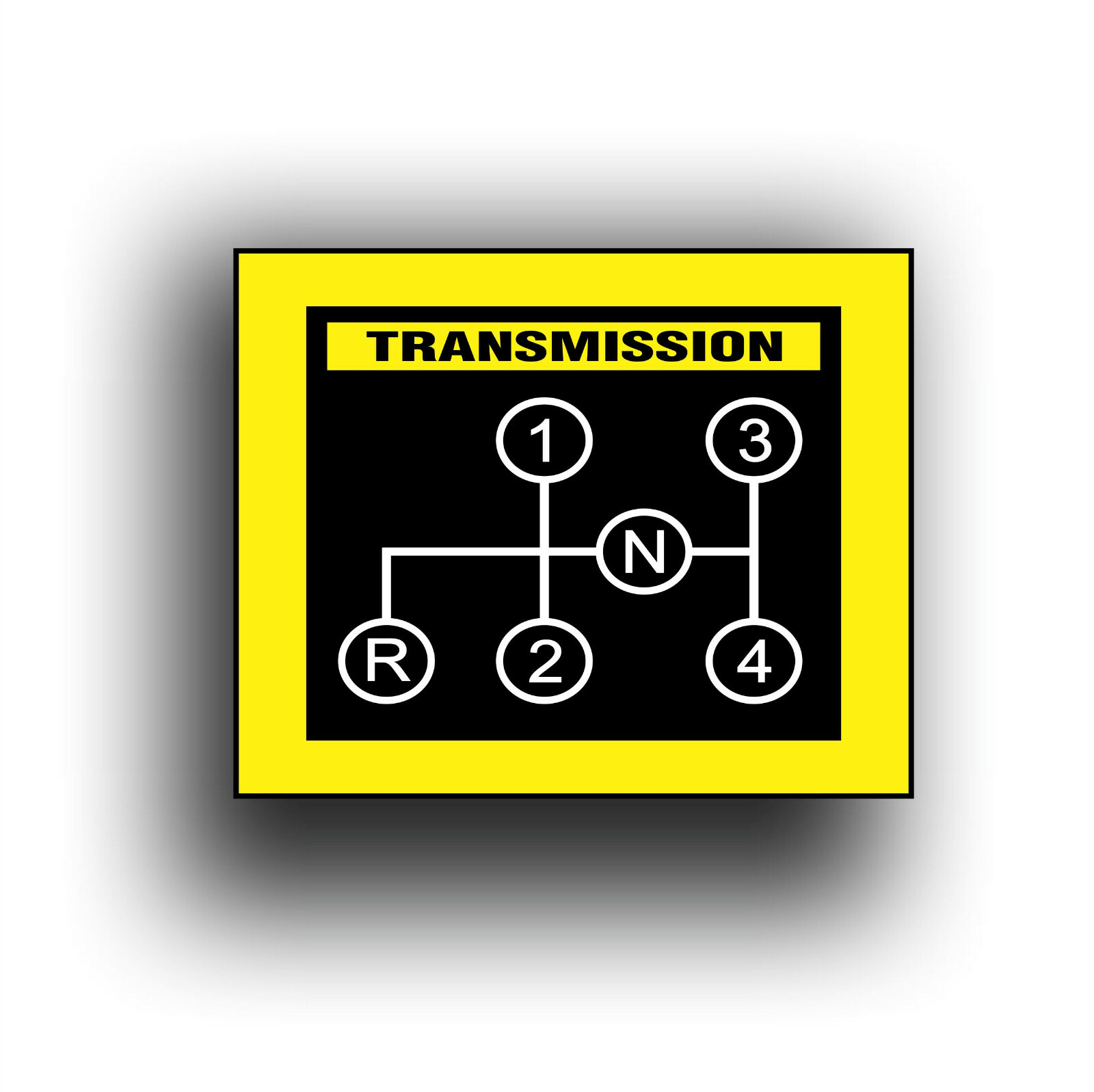Transmission Shift Pattern Decal 4 Speed Manual Trans Muscle Race Car ...