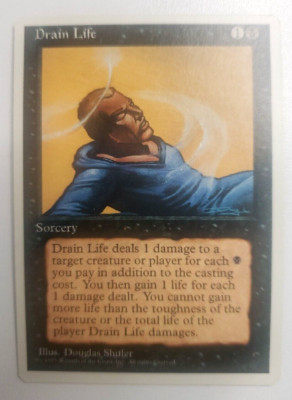 Drain Life Vintage 1995 MTG Black Sorcery Magic the Gathering Card | eBay