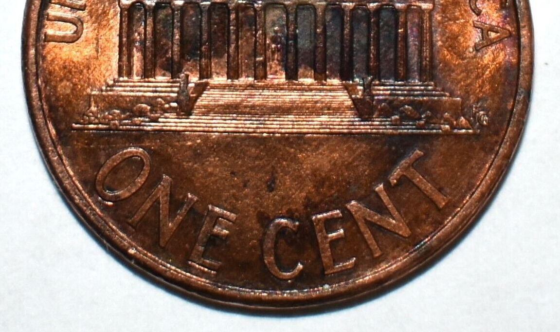 1996 Penny ERROR Die Break/Shatter Occluded Gas Strike Error One Cent ...