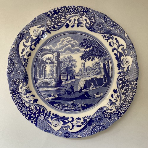 Spode Design Blue Italian Dinner Plate 10 1/2” Made in England c1816 | eBay