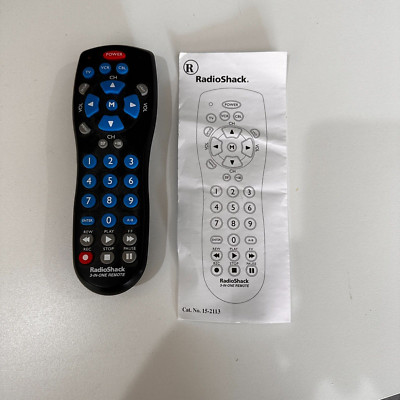 RADIO SHACK 3 IN 1 REMOTE CONTROL 15-2113-Pre-Owned Large Buttons | eBay