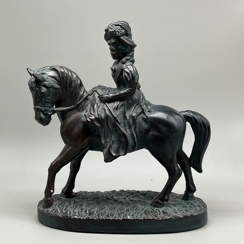 Austin Sculpture Bronzed Victorian Woman Horse 1992 | eBay