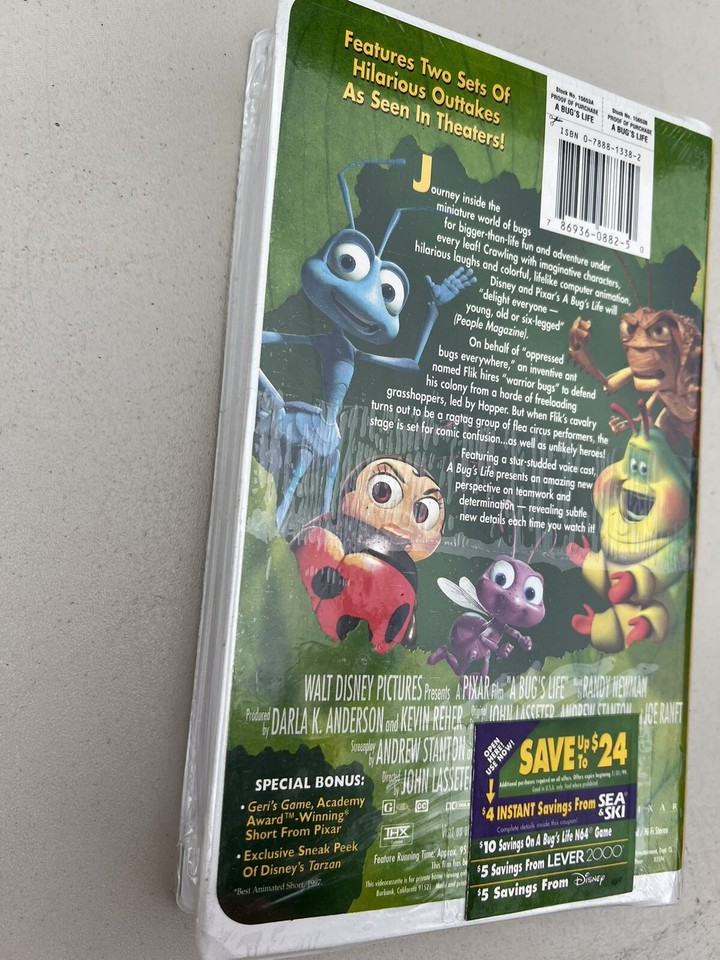 NEW DISNEY PIXAR "A BUG'S LIFE" VHS TAPE ~FACTORY SEALED~ | eBay
