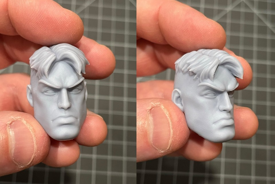 1/12 Custom Marvel Legends MvC Capcom Smart Hulk Head UNPAINTED **READ ...