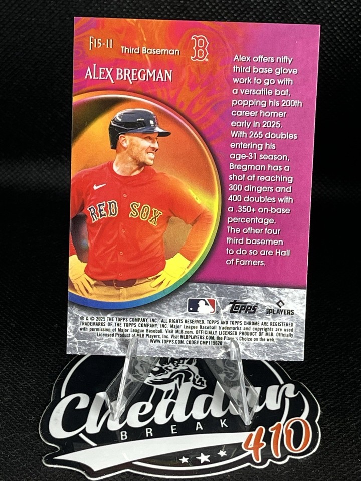 2025 Topps Chrome update #F15-11 Alex Bregman Fortune 15 | eBay