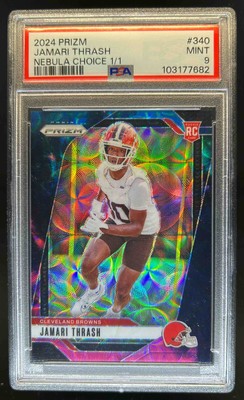 2024 Panini Prizm Jamari Thrash RC Choice Nebula Rookie #1/1 Browns PSA ...