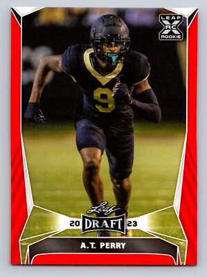 2023 Leaf Draft Football #39 A.T. Perry Rookie RC Red Wake Forest | eBay