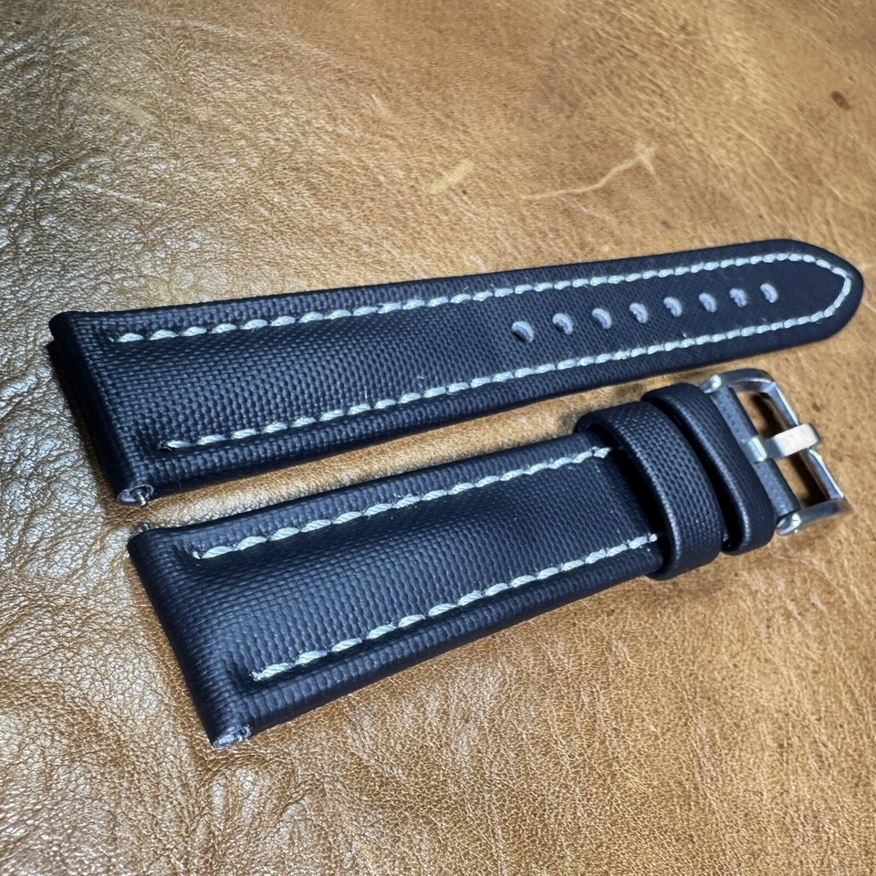 Black Real sailcoth band Strap 20mm Lug Rolex Submariner GMT With END ...