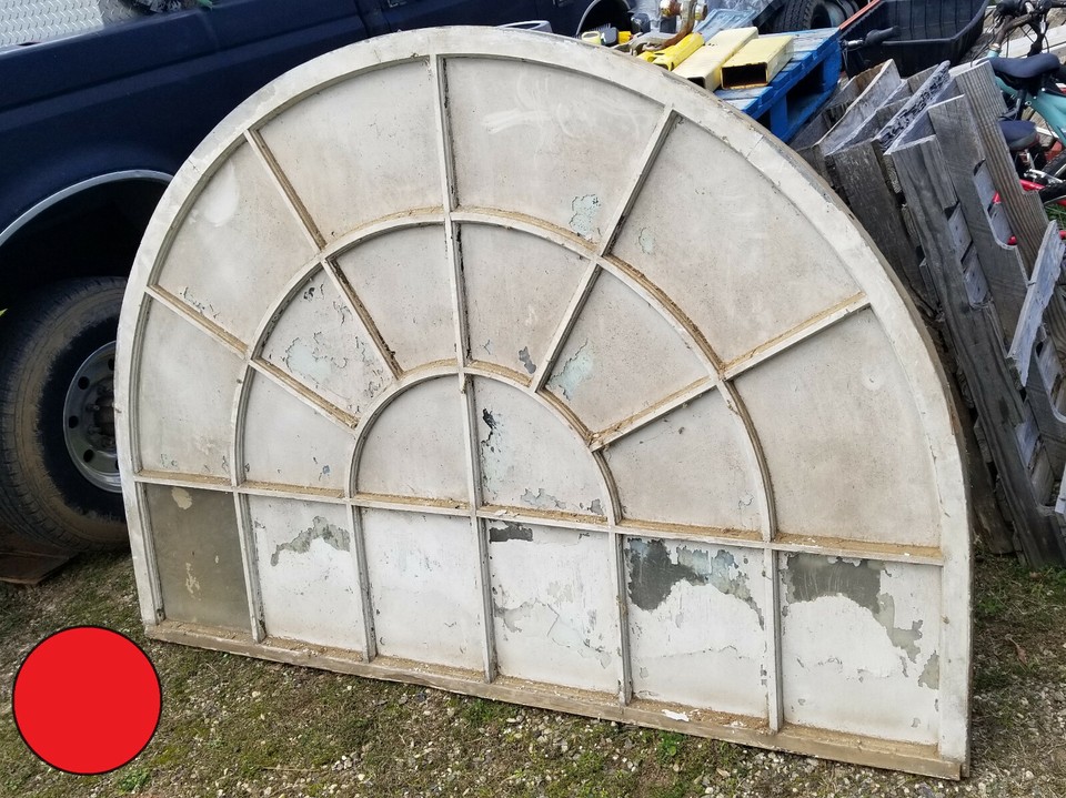 Three Vintage Large Half Round Windows / Sashes - More Photos Below | eBay