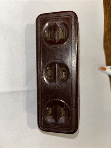 Vintage Mid-Century Bakelite SNAPIT 3 plug Wall Plug Outlet Brown | eBay