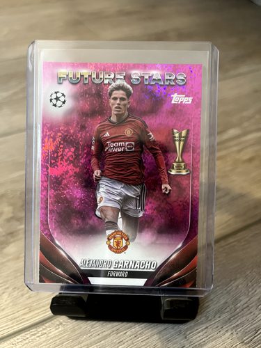 2023-24 Topps UEFA UCC Alejandro Garnacho Future Stars Pink Man U #115 ...
