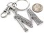 Clear Name Alphabet Initial Letter A-Z Car Keychain Key Ring Wedding ...