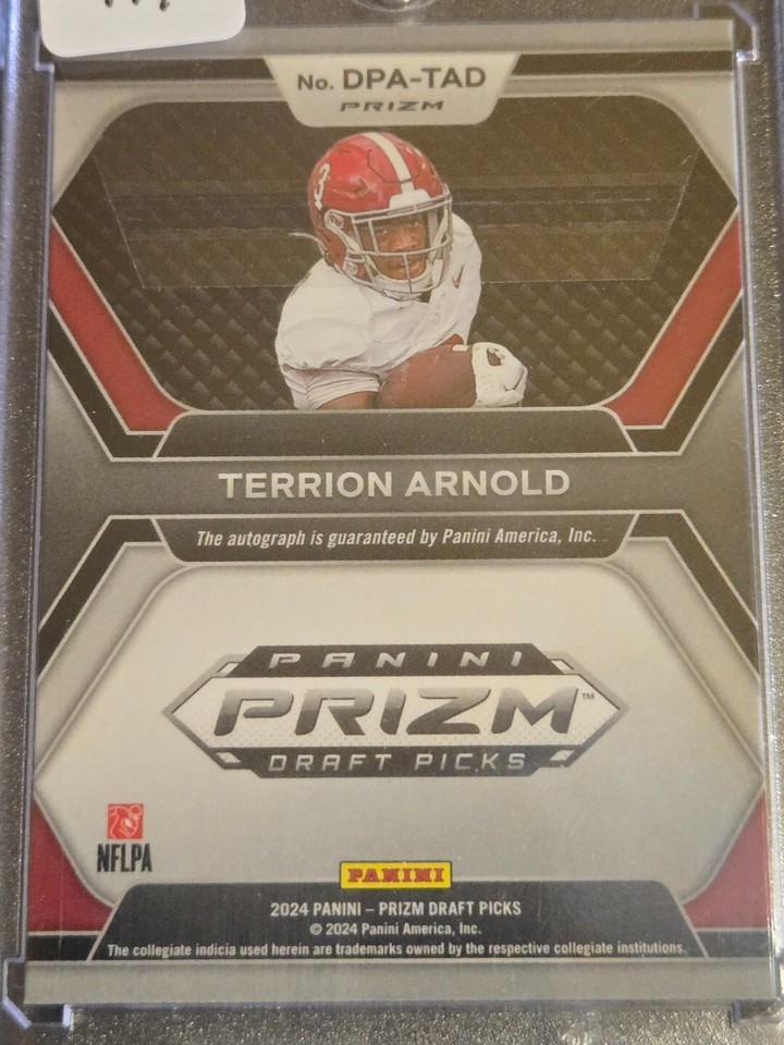 2024 Prizm Draft Picks Terrion Arnold Autograph Detroit Lions Alabama ...