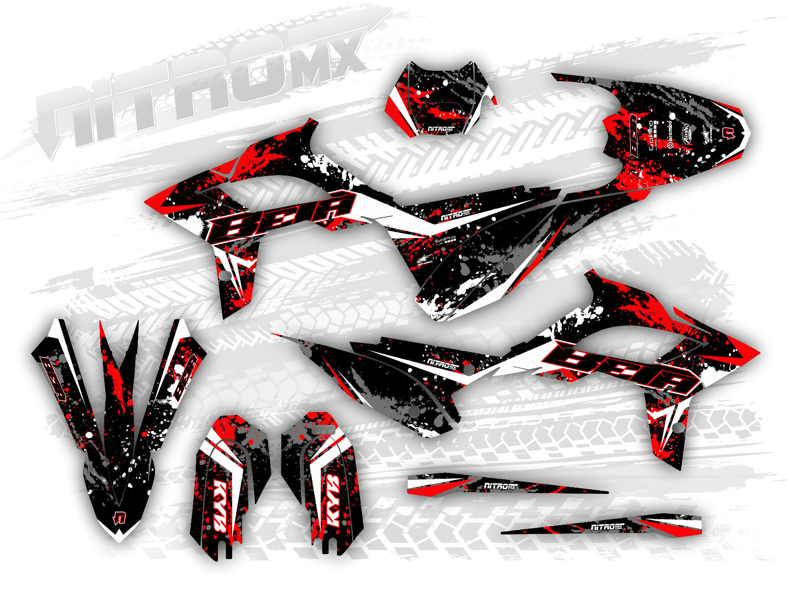 Graphics Kit fits Beta RR Polisport RESTYLE 2018 2019 Decals Stickers ...