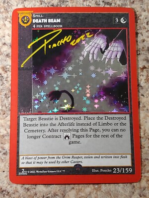 Metazoo Cryptid Nation 2nd editon Death Beam Full Holo SIGNED by artist ...