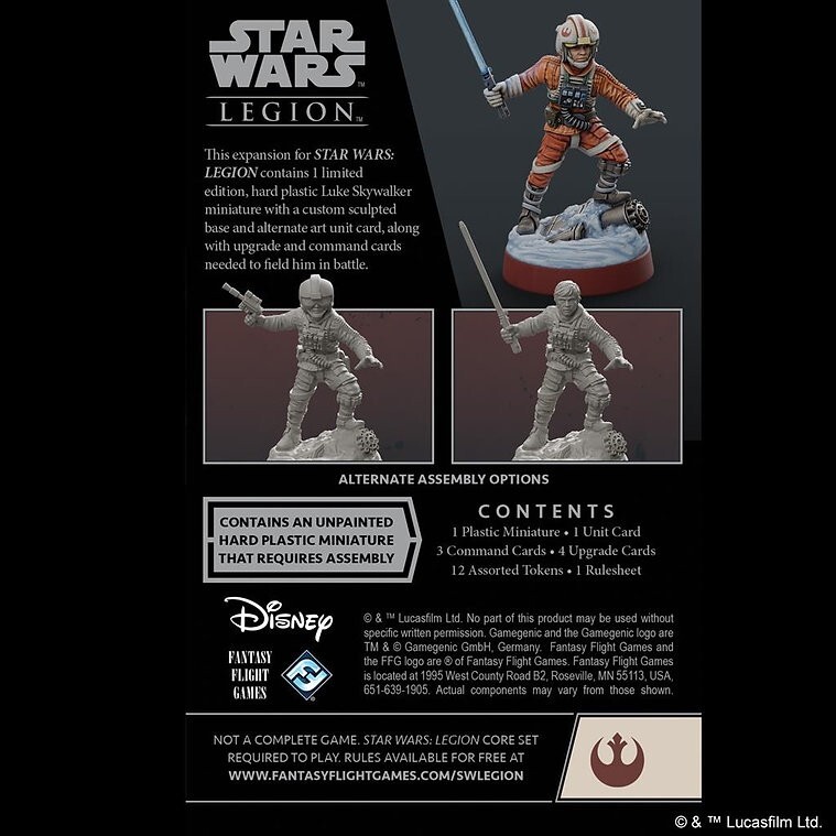 NEW Sealed- Star Wars Legion Limited Edition Luke Skywalker Commander ...