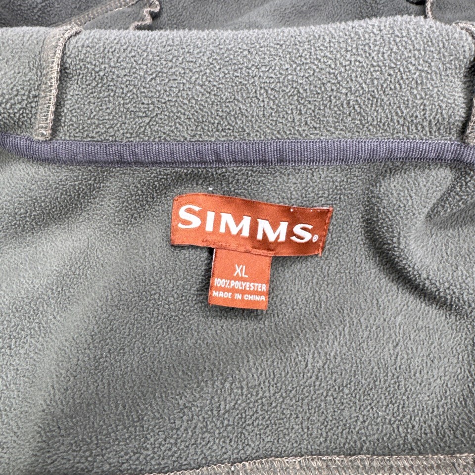Simms Men’s Rogue Softshell Fleece Hoody Camo Zip Up Jacket Size XL ...