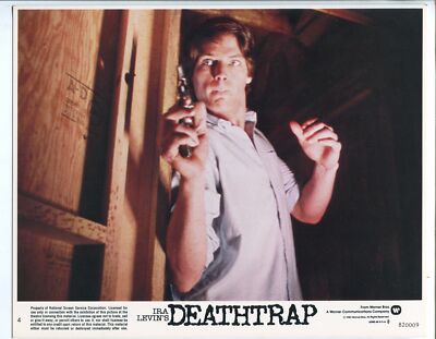DEATHTRAP #4-1982-8x10-STILL-IRA LEVIN-CHRISTOPHER REEVE-PISTOL--vf | eBay